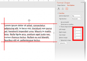 PowerPoint Text Box Cell Padding (Margins) - The PowerPoint Blog