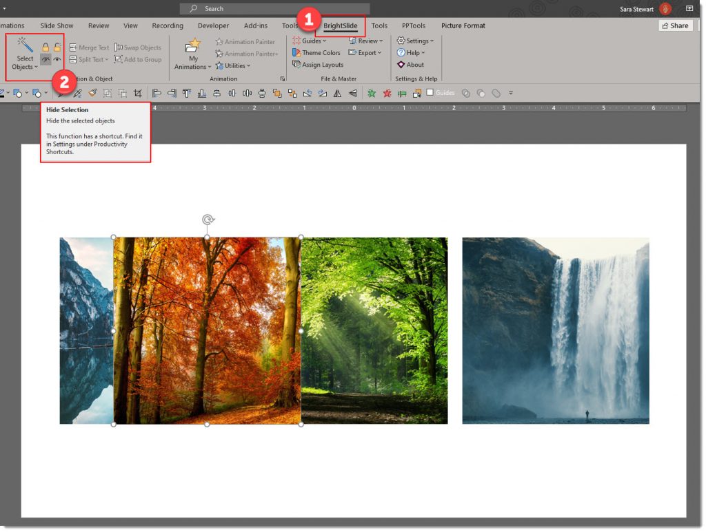 How to Toggle the Brightslide Instant Selection Pane - The PowerPoint Blog
