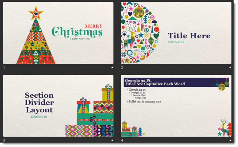 FREE – Colorful Christmas PowerPoint Template - The PowerPoint Blog