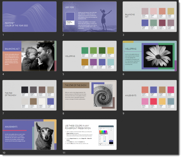 Pantone Released a PowerPoint "Template" with the 4 Very Peri color ...