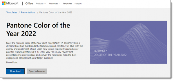 Pantone Released a PowerPoint "Template" with the 4 Very Peri color ...