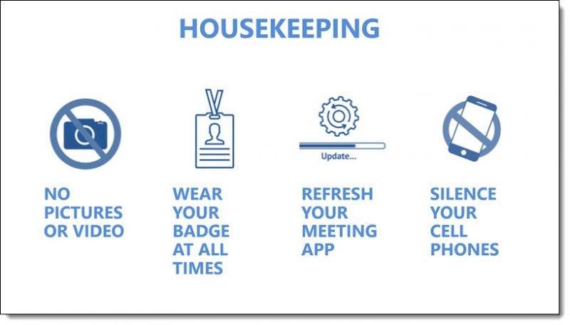 Housekeeping Slide of Icons - The PowerPoint Blog