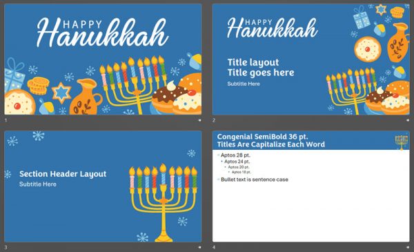 Hanukkah Themed FREE PowerPoint Template - The PowerPoint Blog