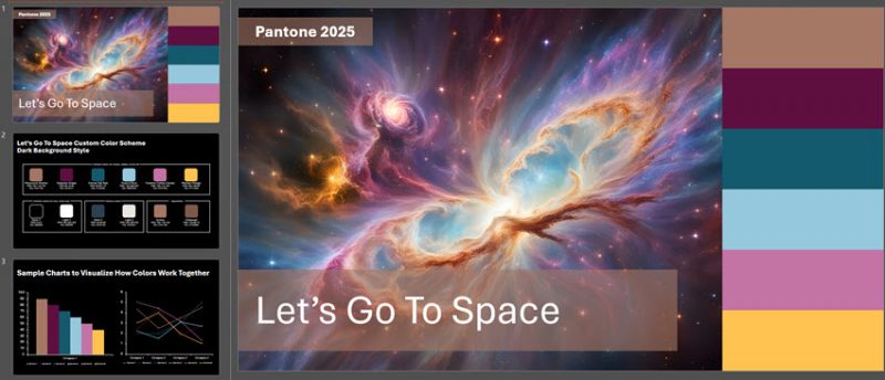 Free PowerPoint Color Schemes Based on the Pantone 2025 Color of the ...