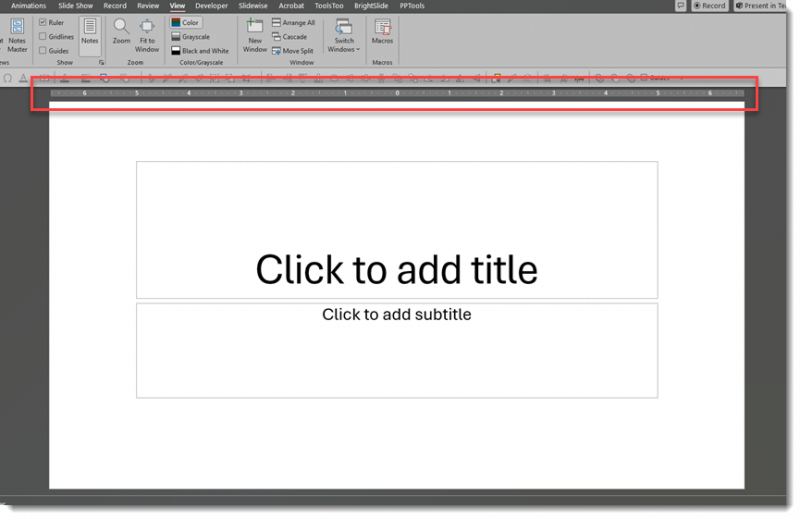 Is your PowerPoint Ruler Turned On...? - The PowerPoint Blog