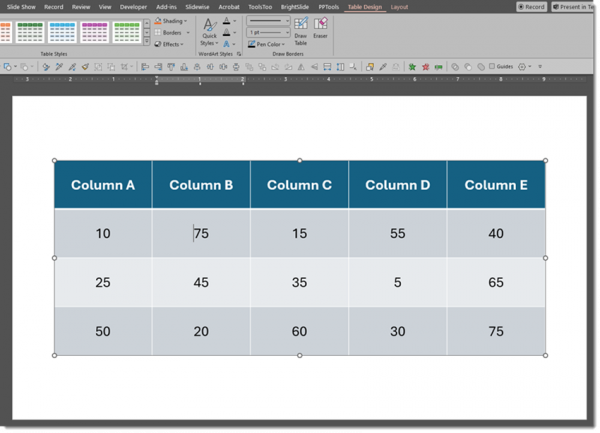 PowerPoint Animation and "Breaking" a Table - The PowerPoint Blog