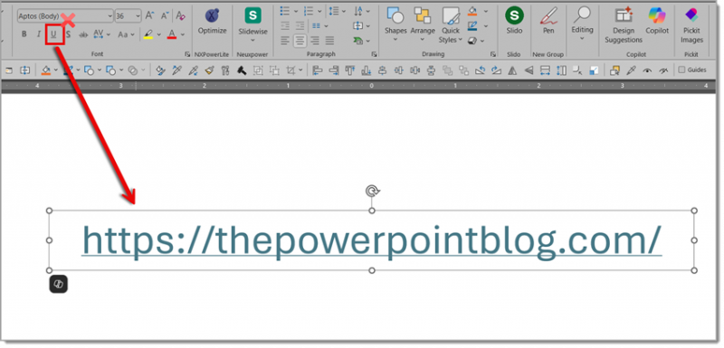 PowerPoint Hyperlink Underlines Are NOT the Same as Text Underlines ...