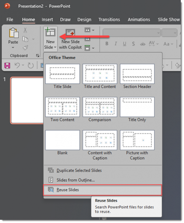 Deprecation Of Powerpoint S Reuse Slides Button The Powerpoint Blog